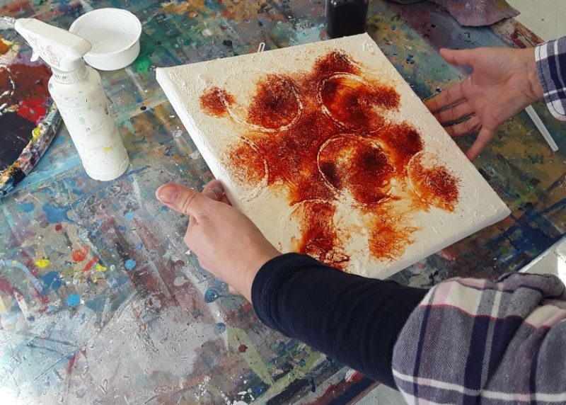 Ute Zander: Malen mit Flash Pigmenten - kukundo